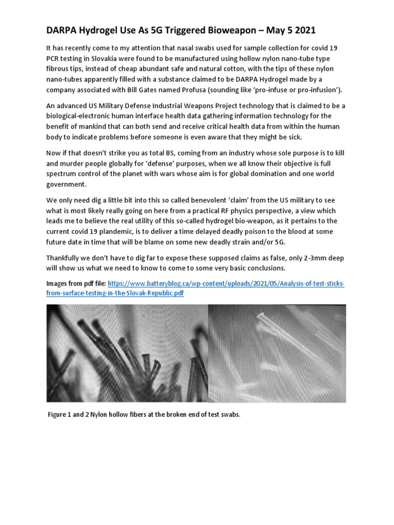 DARPA Hydrogel Use As 5G Triggered Bioweapon - May 5 2021: Images From PDF | Download Free PDF ...
