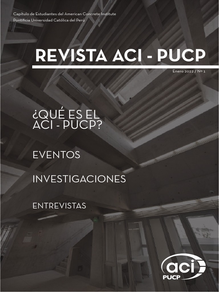 Revista ACI PUCP | PDF | Hormigón | Ingeniería