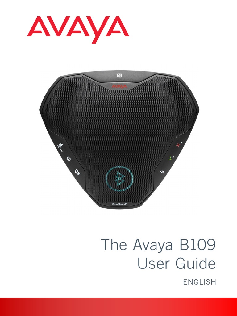 The Avaya B109 User Guide: English | PDF | Bluetooth | License