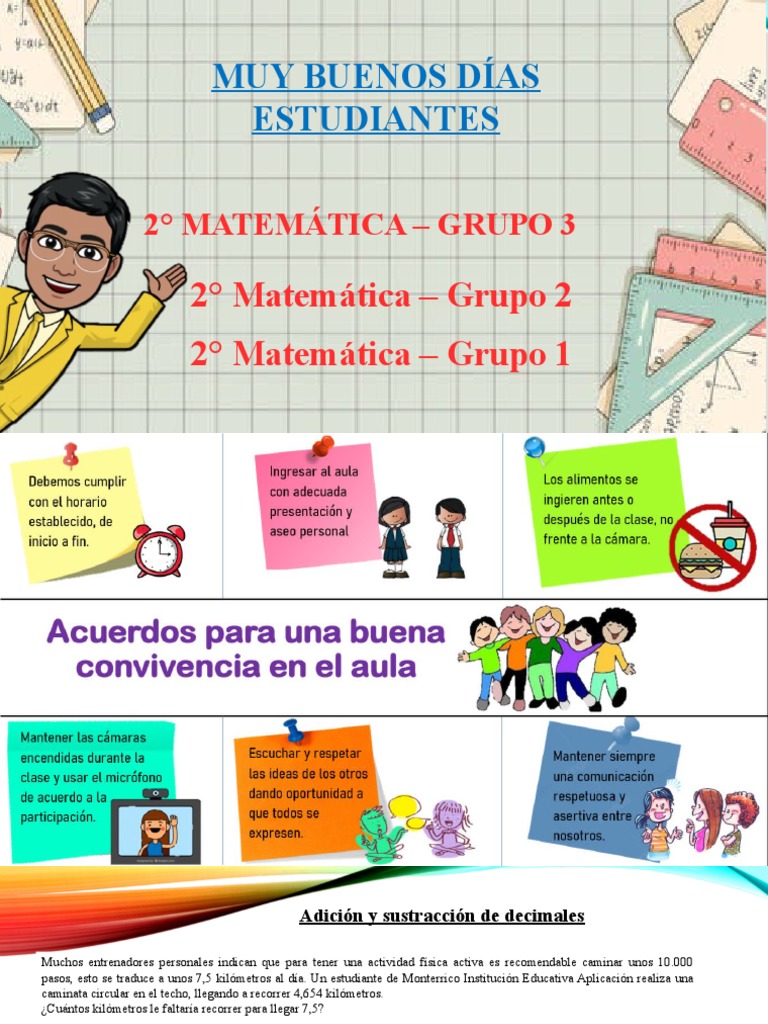 Décima Clase - Adición, Sustracción, Multiplicación y División de Decimales | PDF | División ...
