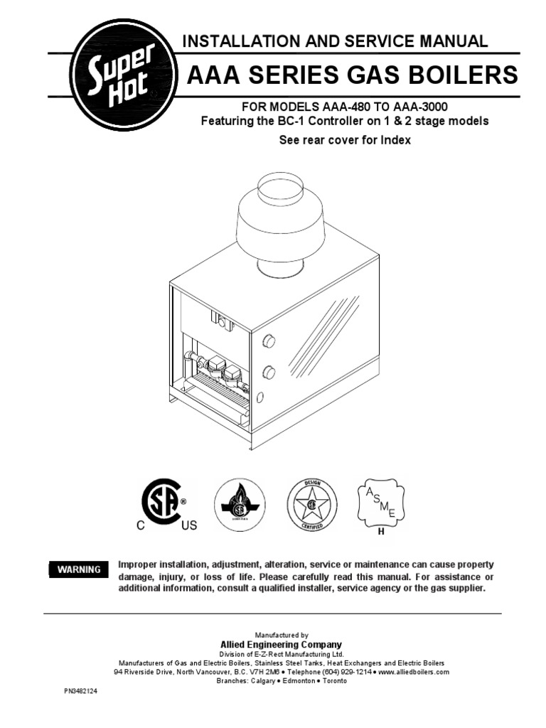 AAA Gas Boilers Installation Manual | PDF | Chimney | Boiler