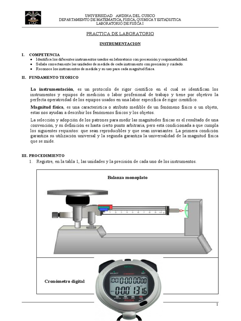 Instrumentos de Medición en Física | PDF | Medición | Laboratorios