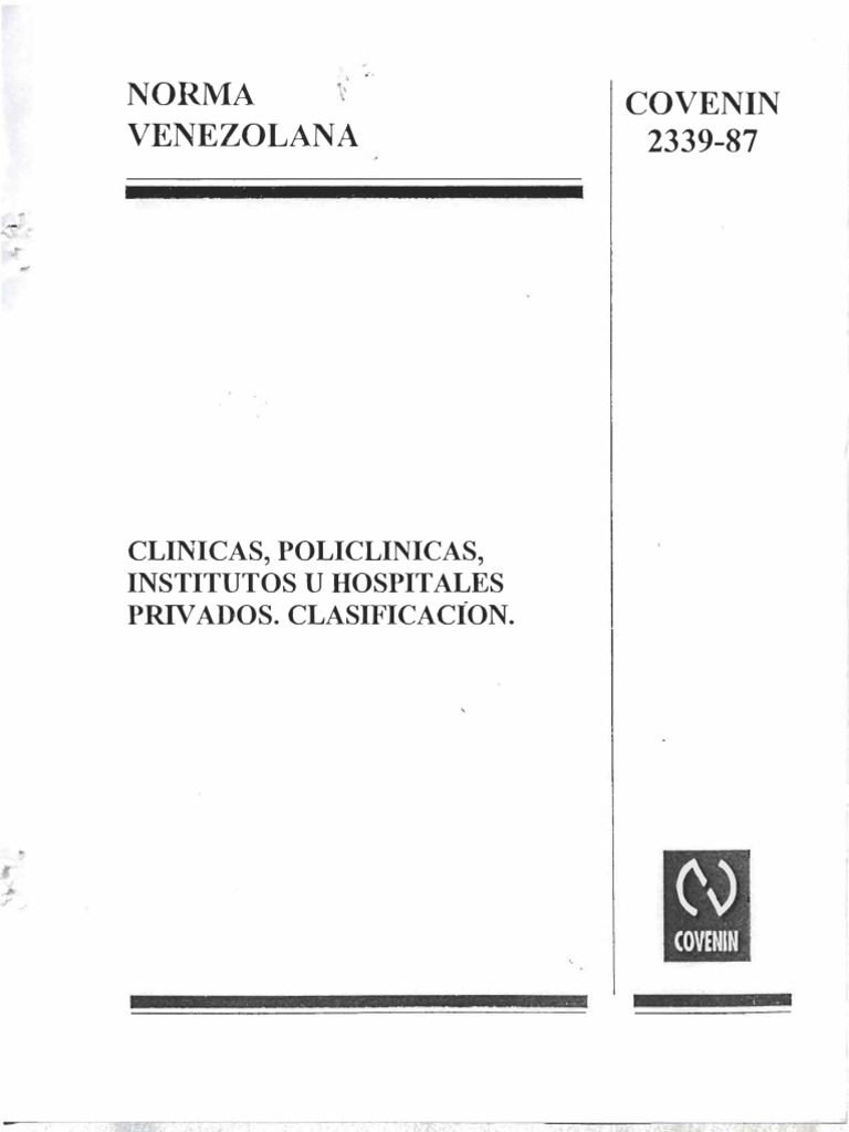 2339-87 Norma Covenin para Quirofano | PDF