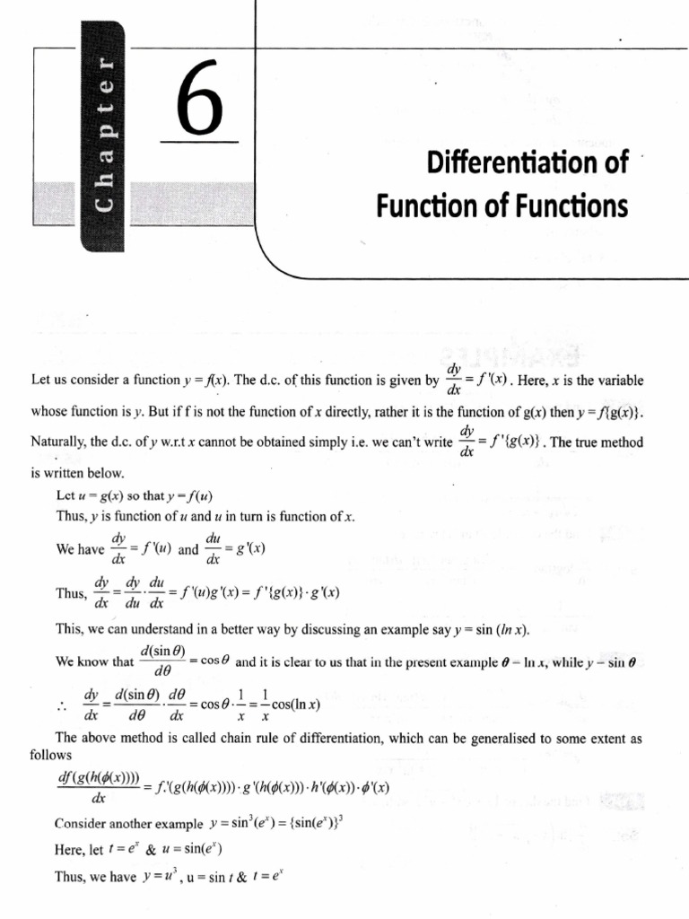 6-Differentiation of Function of Function (Vikas Rahi Concepts of ...