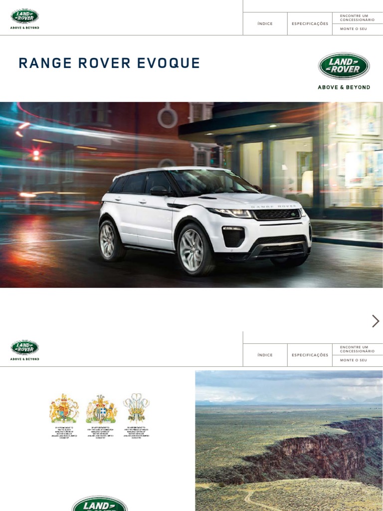 Range Rover Evoque Catalogo 1L5381800000BBRPT01X Ebrochure L538 17MY ...