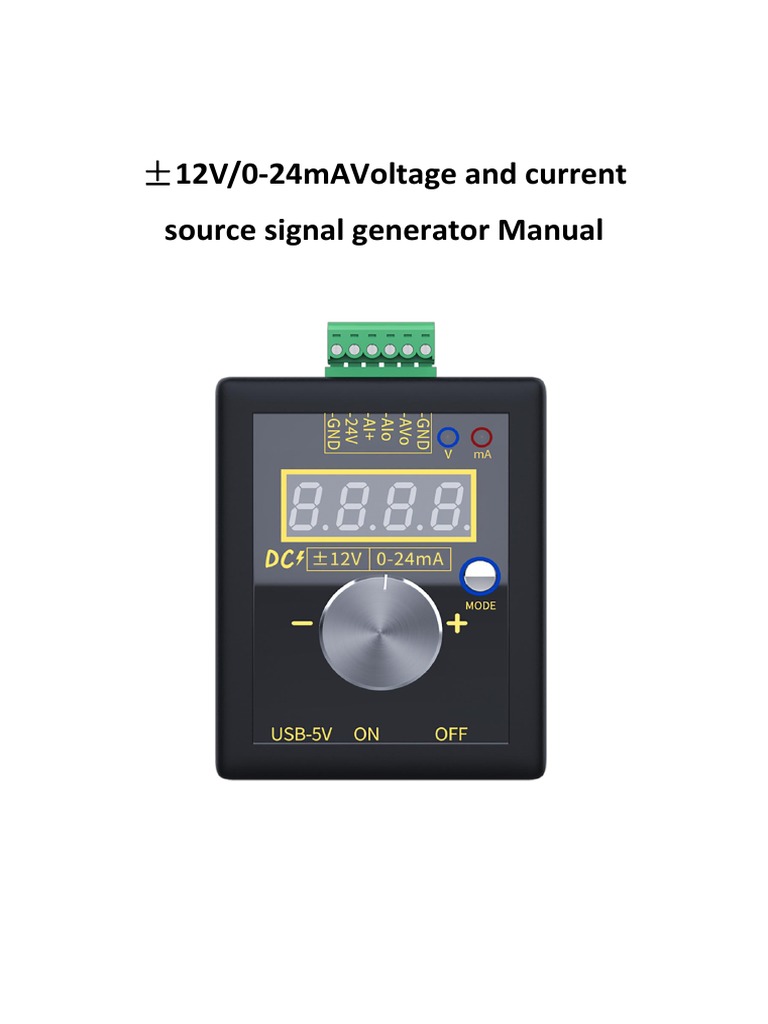 FNIRSI SG-002 Product Manual V0.2 | PDF | Electrical Resistance And ...
