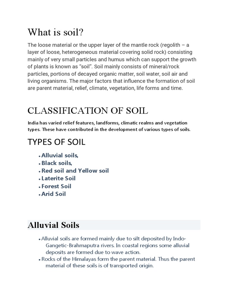What is India's soil classification | PDF | Soil | Horticulture