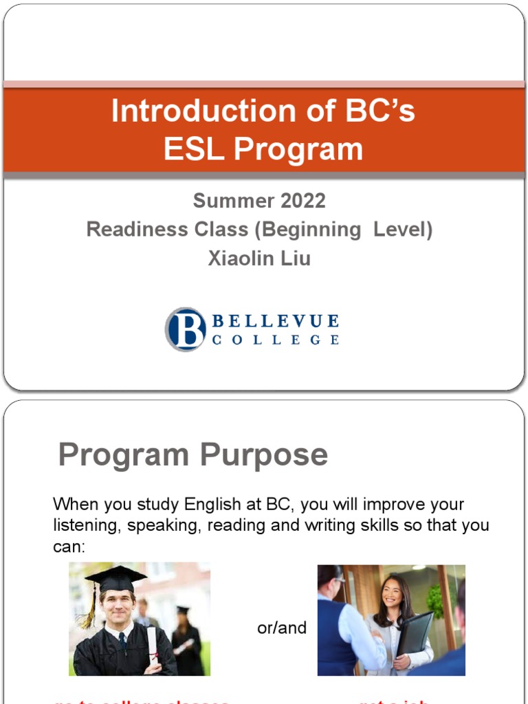 ESL Readiness Class Overview 2022 | PDF | English As A Second Or ...