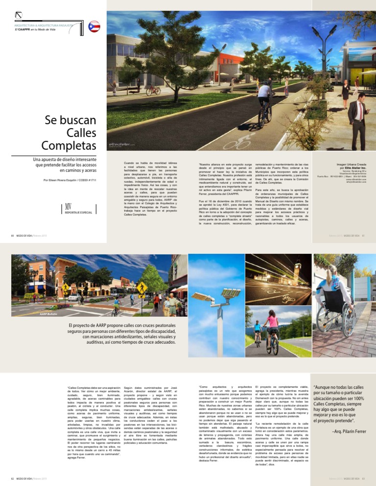 Calles Completas | PDF | Peatonal | Arquitecto