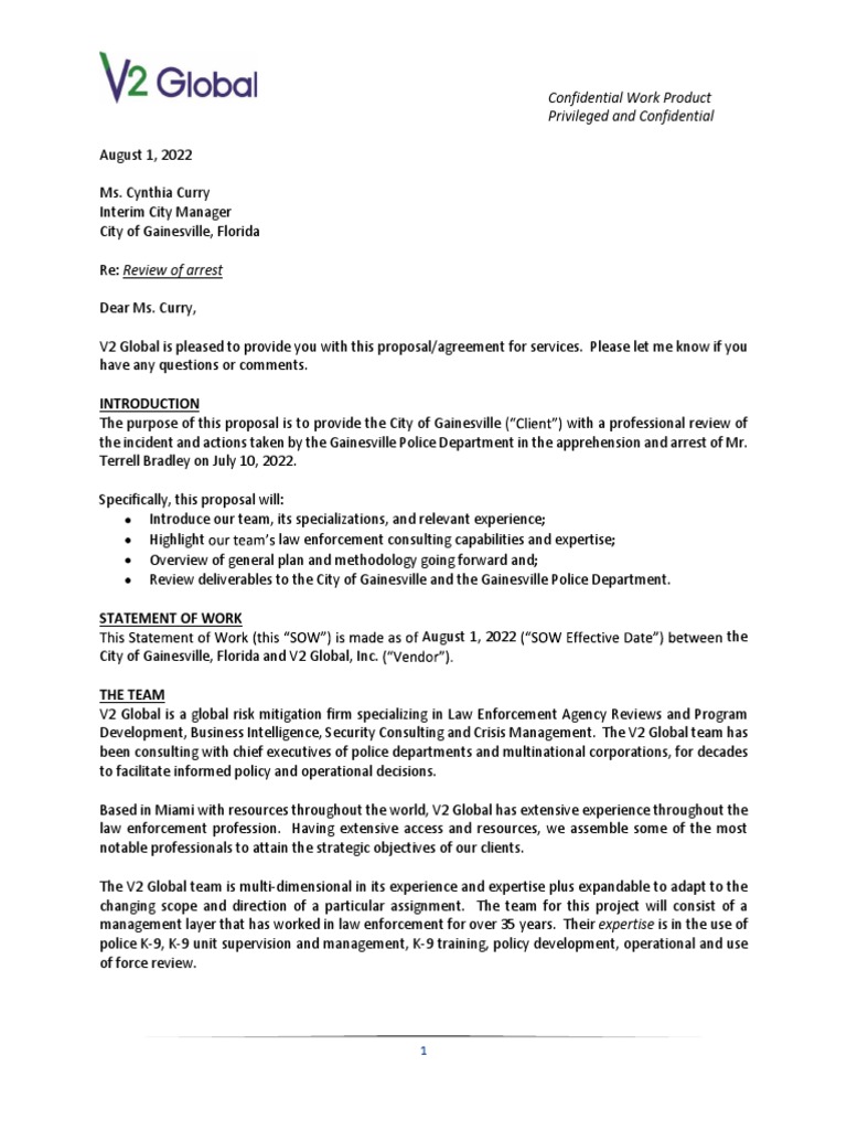 V2 Global Proposal-Agreement Fully Executed 8-5-22 | PDF | Indemnity ...