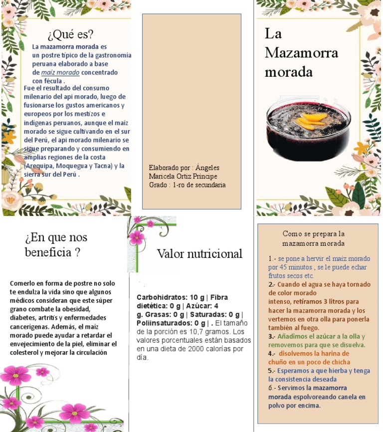 La Mazamorra Morada | PDF | Maíz | Postres