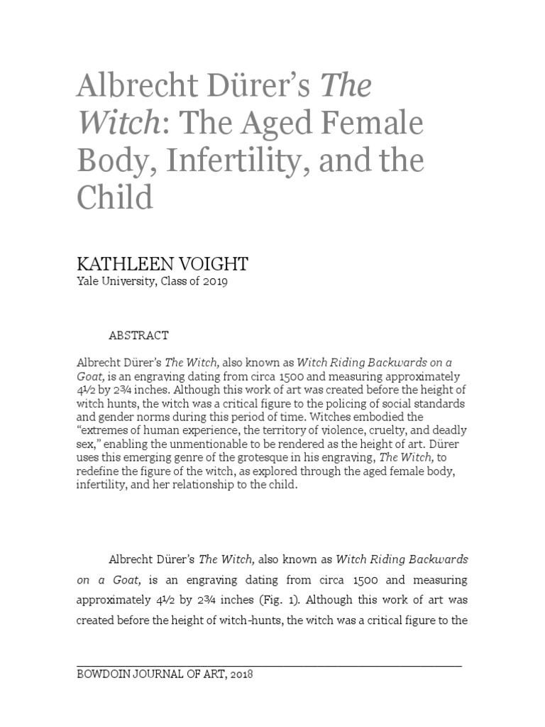 Albrecht_Durer_s_The_Witch_The_Aged_Fema | PDF | Witchcraft