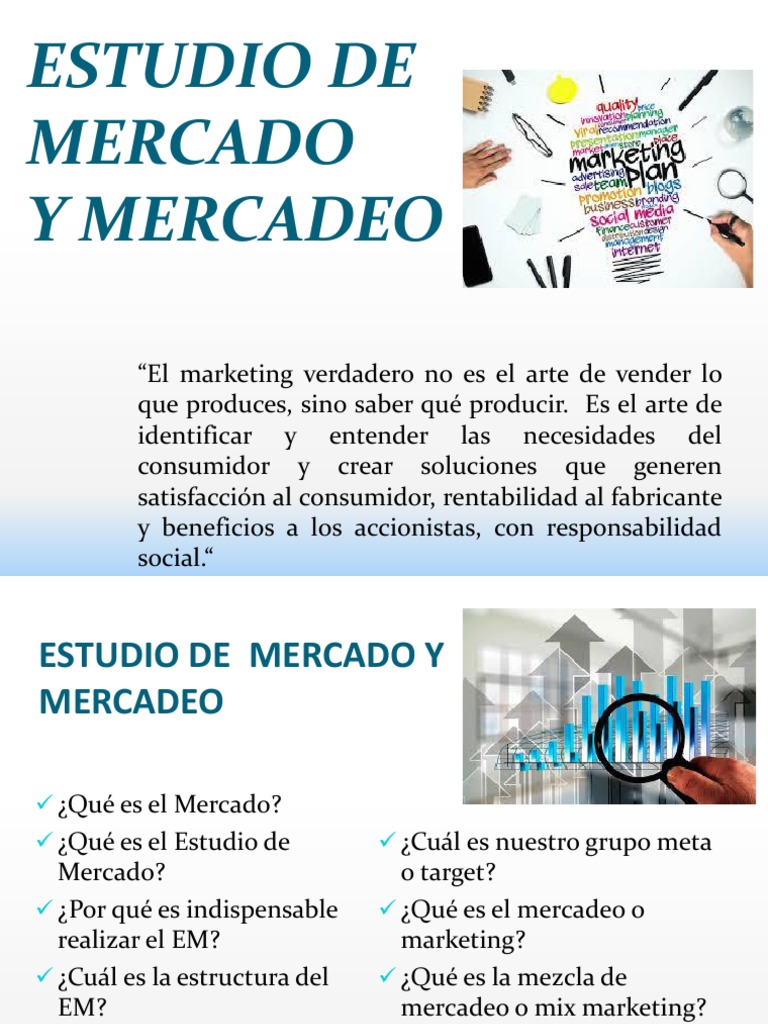 Presentacion Estudio de Mercado y Mercadeo | Descargar gratis PDF ...