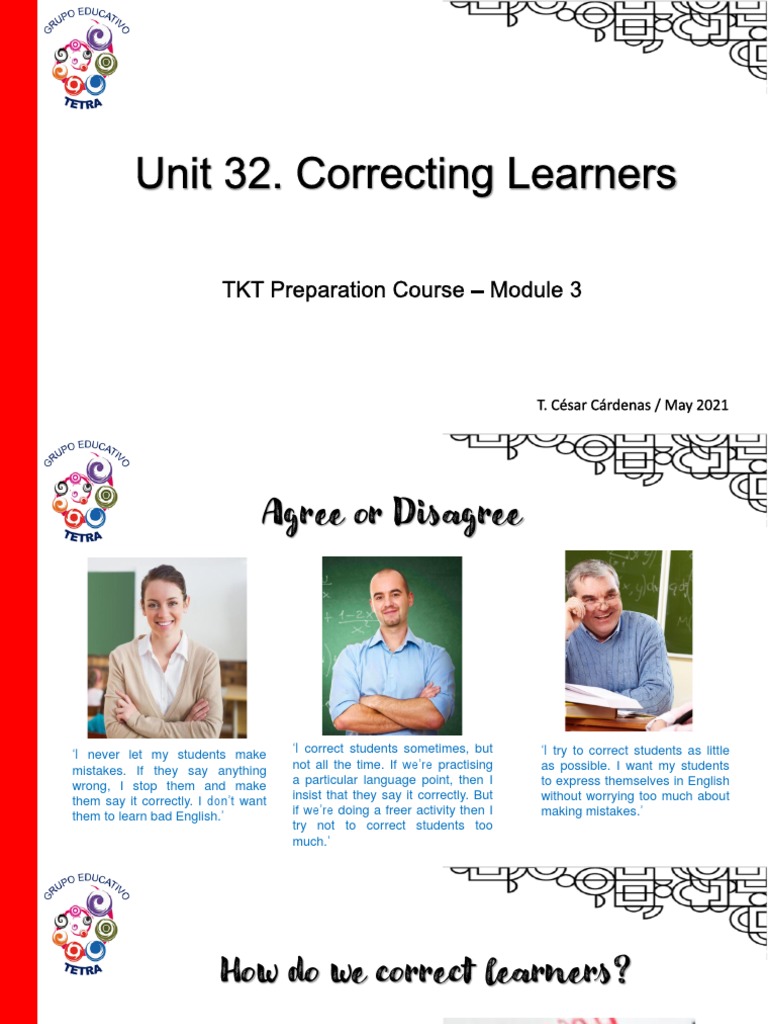Unit 32. Correcting Learners | PDF | Learning | Symbols