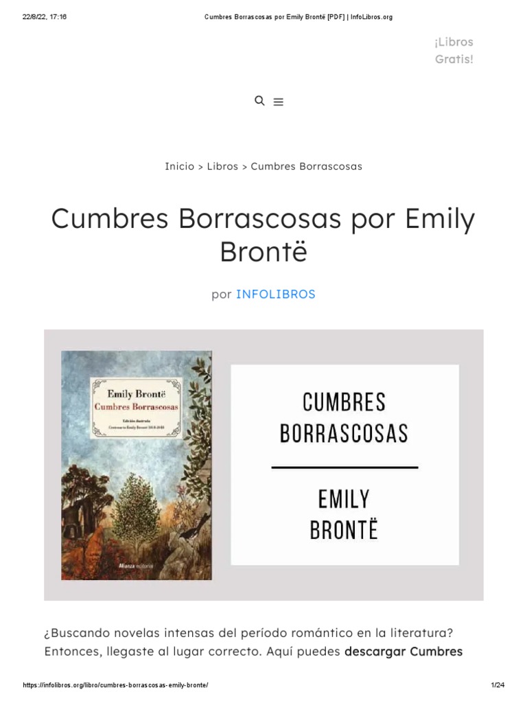 Cumbres Borrascosas Por Emily Brontë (PDF) | PDF | cumbres borrascosas