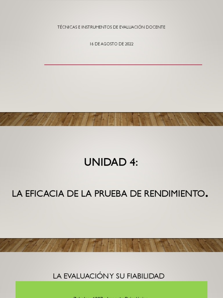 Prueba De Rendimiento Pdf Evaluación Validez Estadísticas