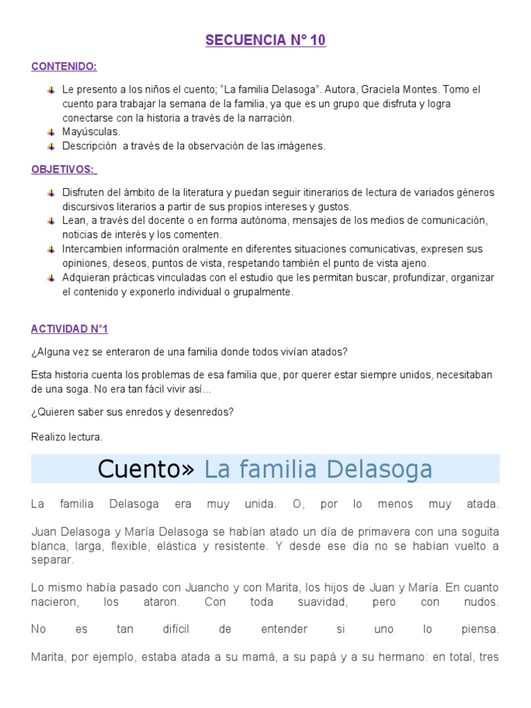 Secuencia La Familia de La Soga | PDF | Cuentos