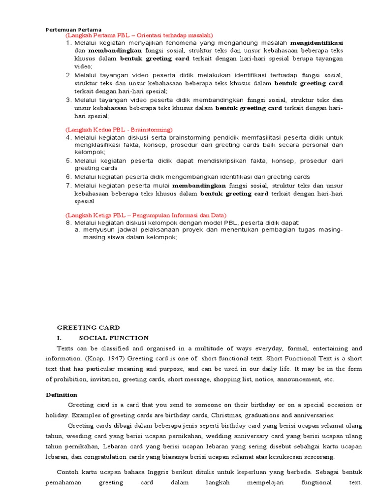 Materi Greeting Cards | PDF