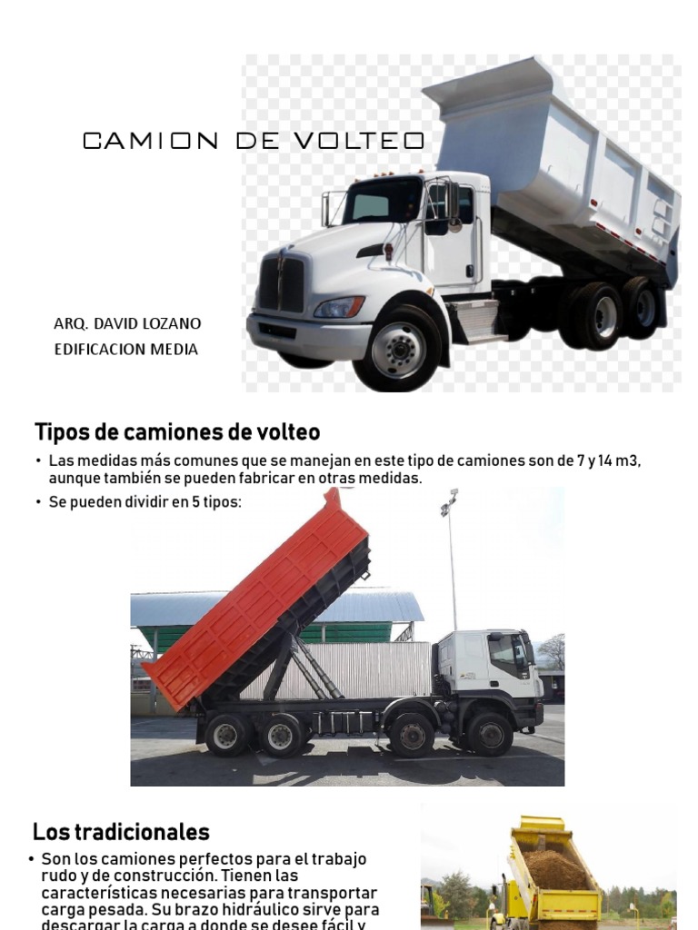 Tipos y medidas de camiones de volteo | PDF | Camión | Vehículos
