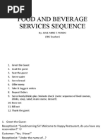76 Service Sequence Cafe Restaurant | PDF | Entrée | Menu