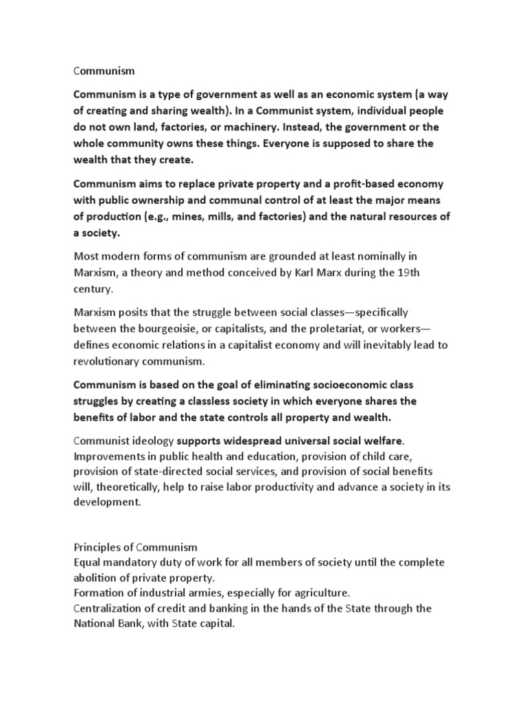Communism Debate | PDF | Communism | Capitalism