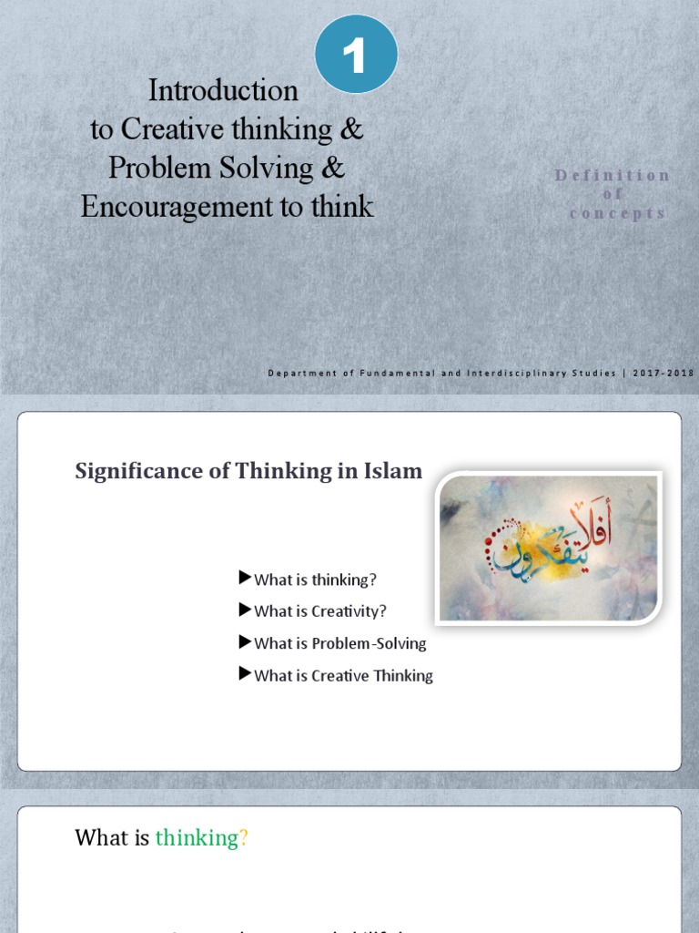 Islamic Creative Thinking Guide | PDF | Creativity | Reason