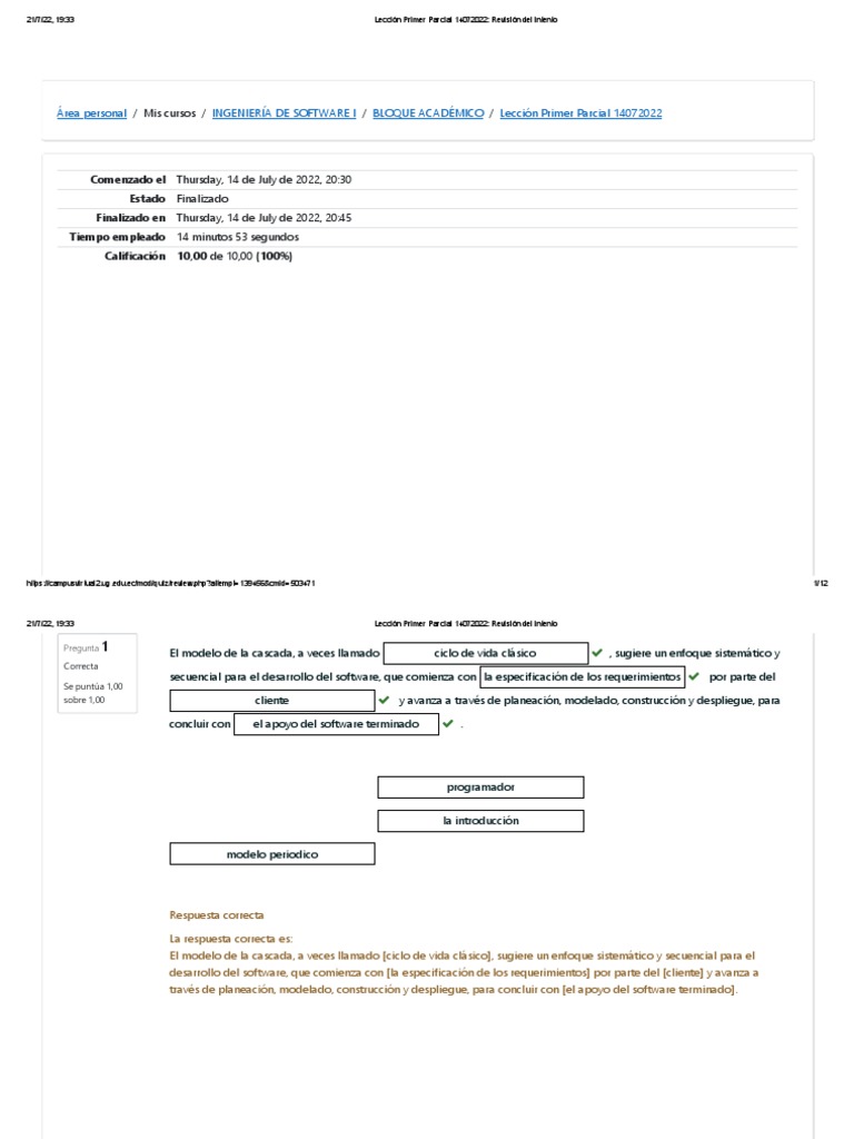 Lección Primer Parcial Ig Software | PDF | Software | Ingeniería de software
