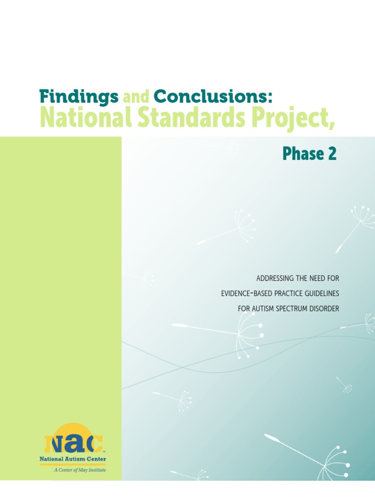 National Standards Project,: Findings Conclusions | PDF | Autism ...