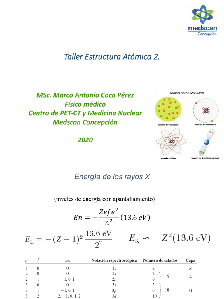 Taller Estructura Atomica2 MACoca | Descargar gratis PDF | Electrón ...