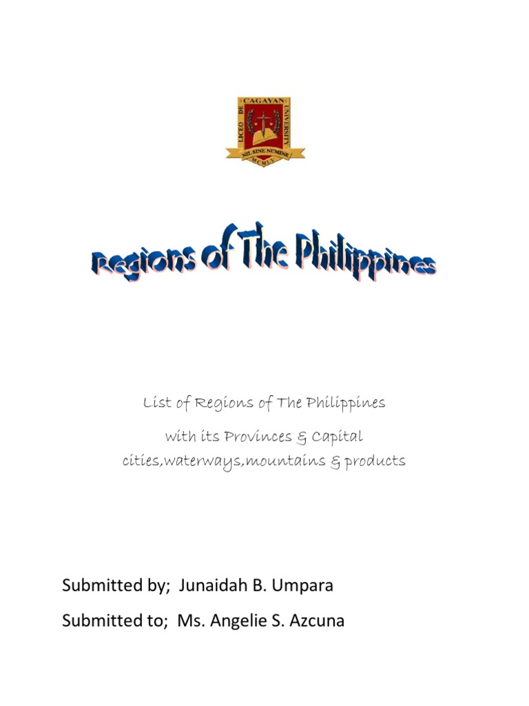 Philippine Regions and Provinces List | PDF | Cooking, Food & Wine