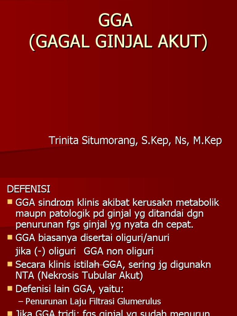 Gga (Gagal Ginjal Akut) | PDF
