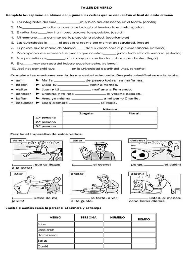 Taller Del Verbo Pdf Verbo