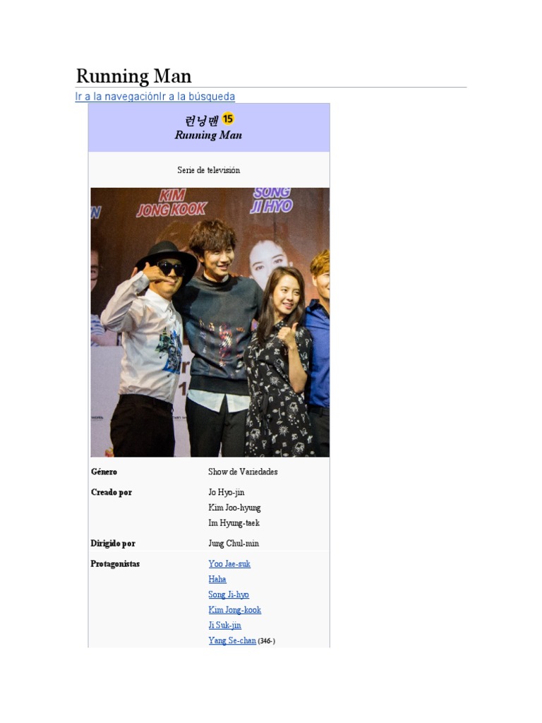 Running Man | PDF | Televisión