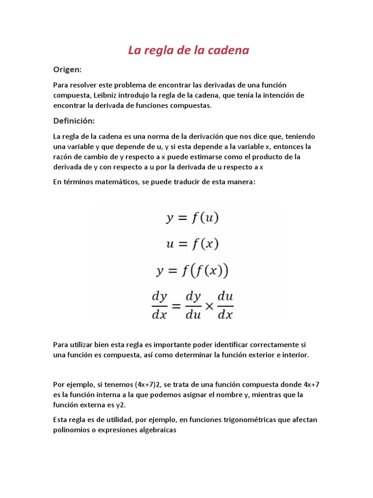 La Regla de La Cadena | PDF