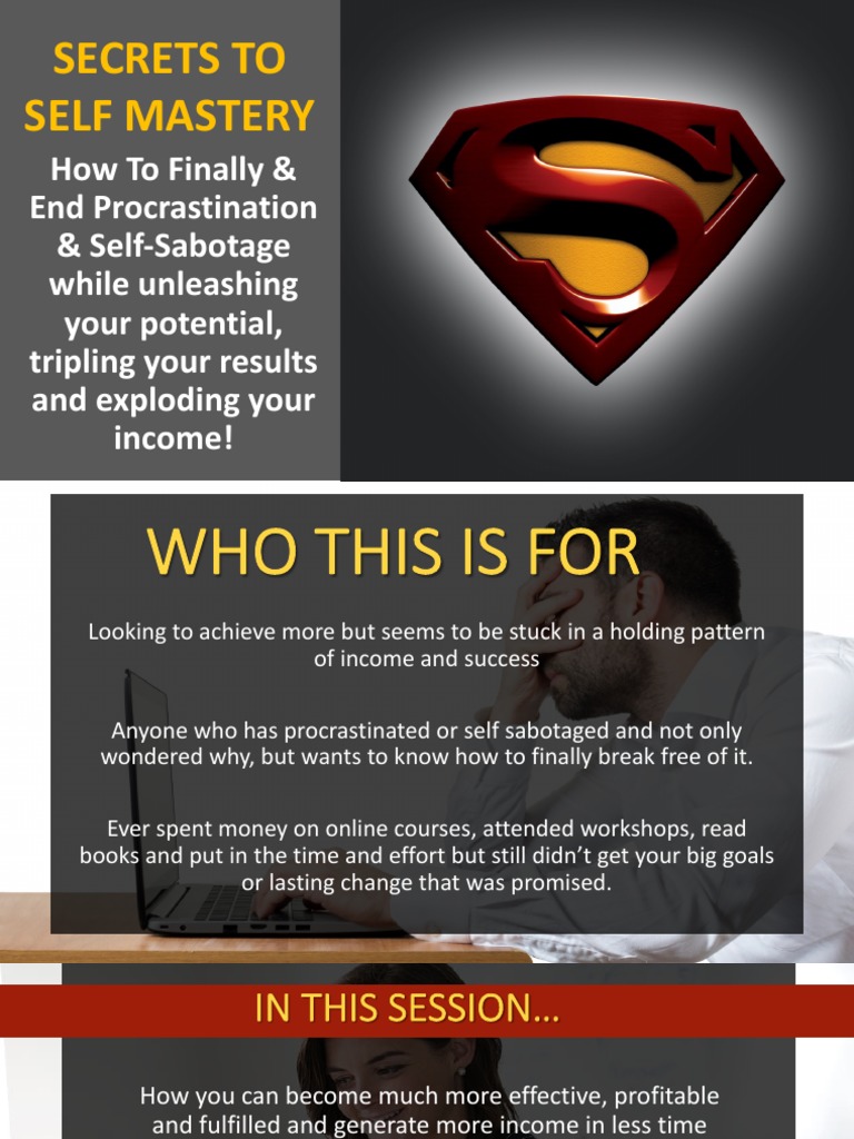 Ultimate Self Mastery Training Slides | PDF | Neuroscience | Psychology