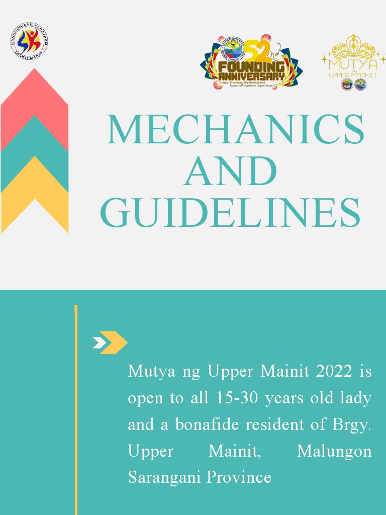 Mechanics And Guidelines Pdf