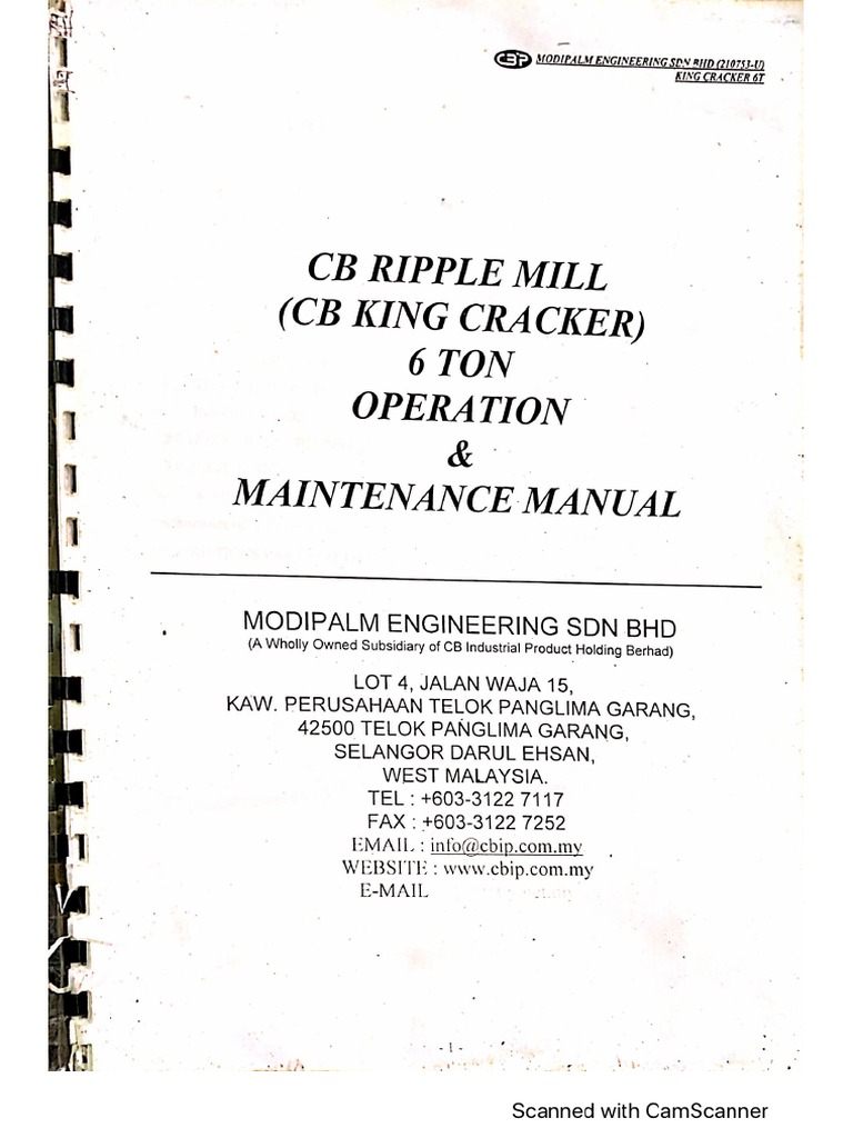 Ripple Mill 6t Maunal Book | PDF