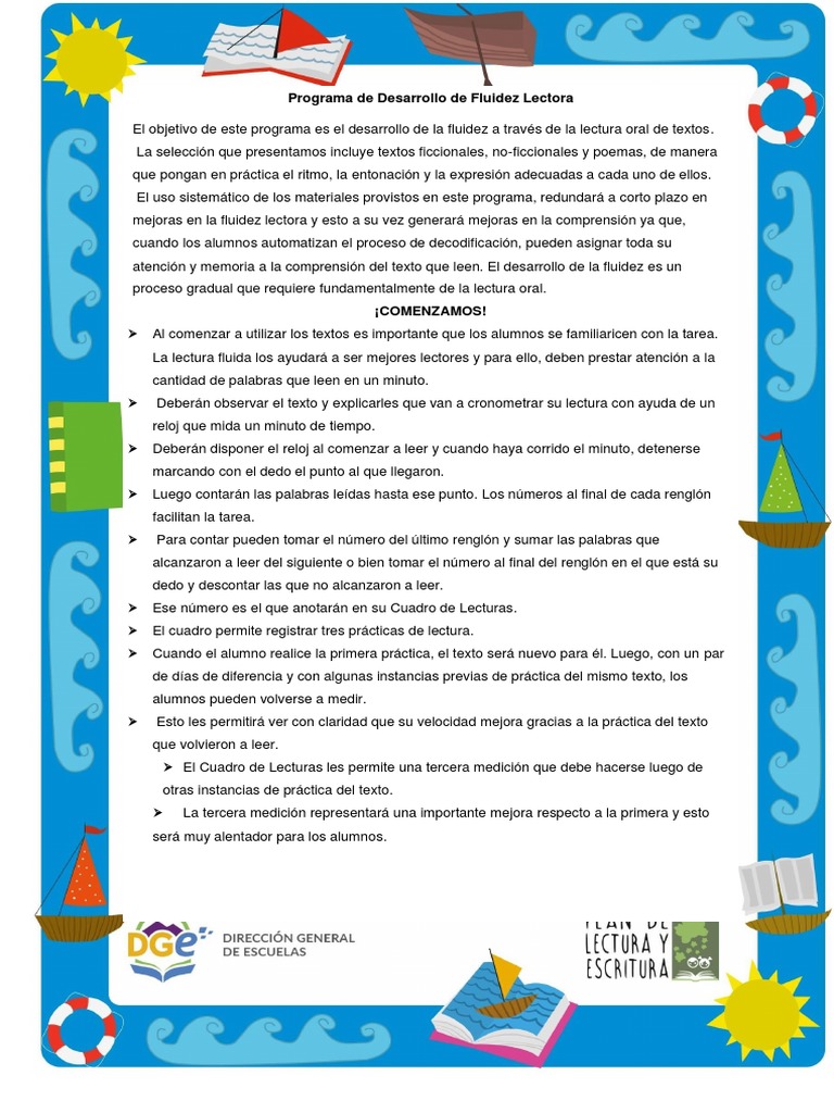 Fluidez Lectora. | PDF