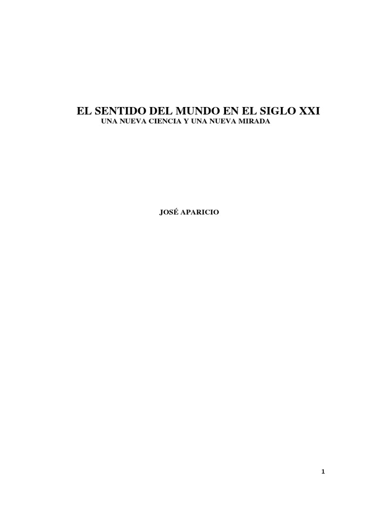 El Sentido Del Mundo en El Siglo Xxi | PDF | Espacio | Importar