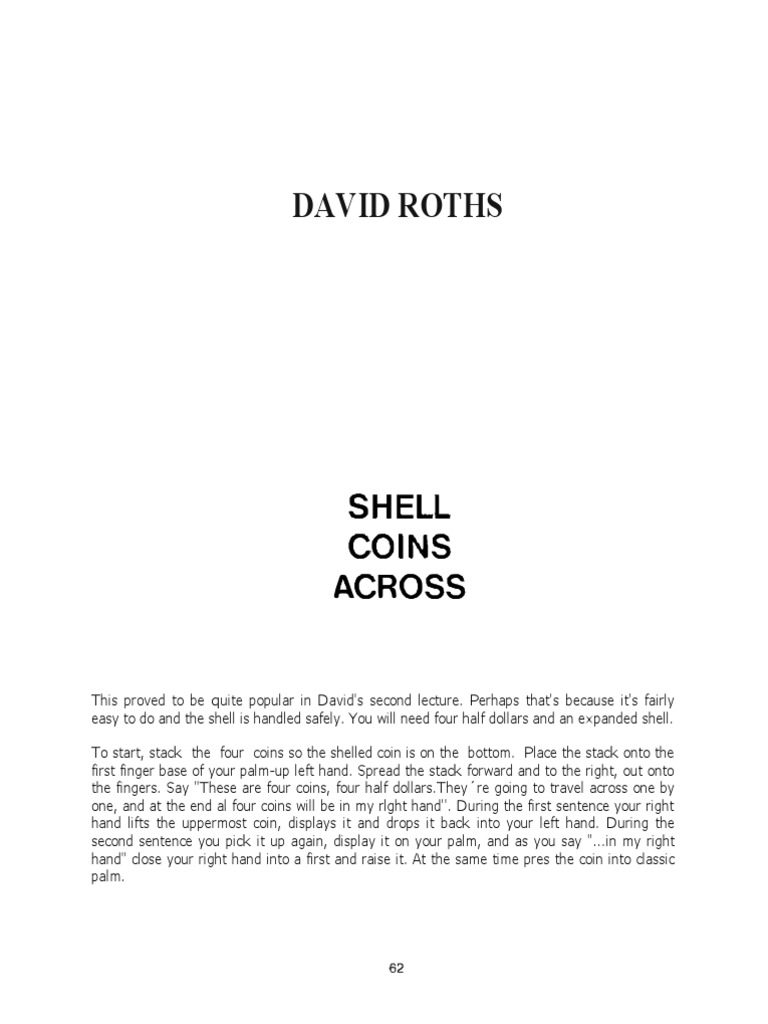 David Roth - Shell Coins Across - Expert Coin Magic | Download Free PDF ...