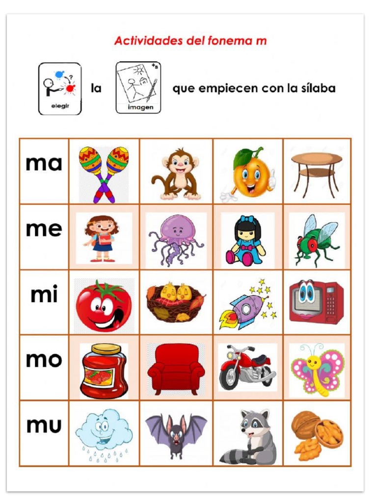 Fonema M - Cuaderno Set Primers | PDF