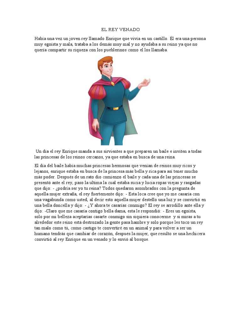 El Rey Venado: Cuento de Transformación | PDF | Poesía | Clásicos