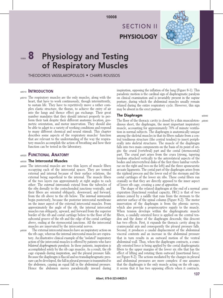 Physiology and Testing of Respiratory Muscles. VASSILAKOPOULOS. Cap ...