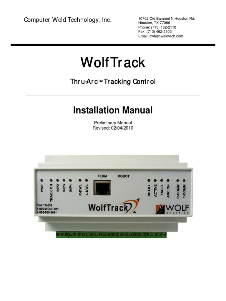 Wolftrack: Installation Manual | PDF | Port (Computer Networking) | Programmable Logic Controller