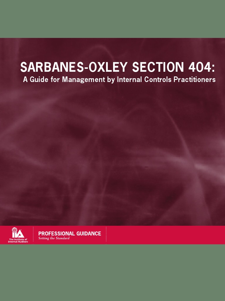 SOX 404 - Guide | PDF | Internal Control | Internal Audit