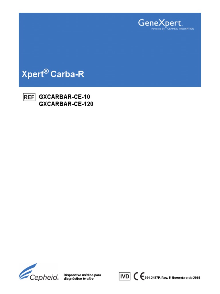 Carba R Bula Cepheid | PDF | Reação em cadeia da polimerase | Gene