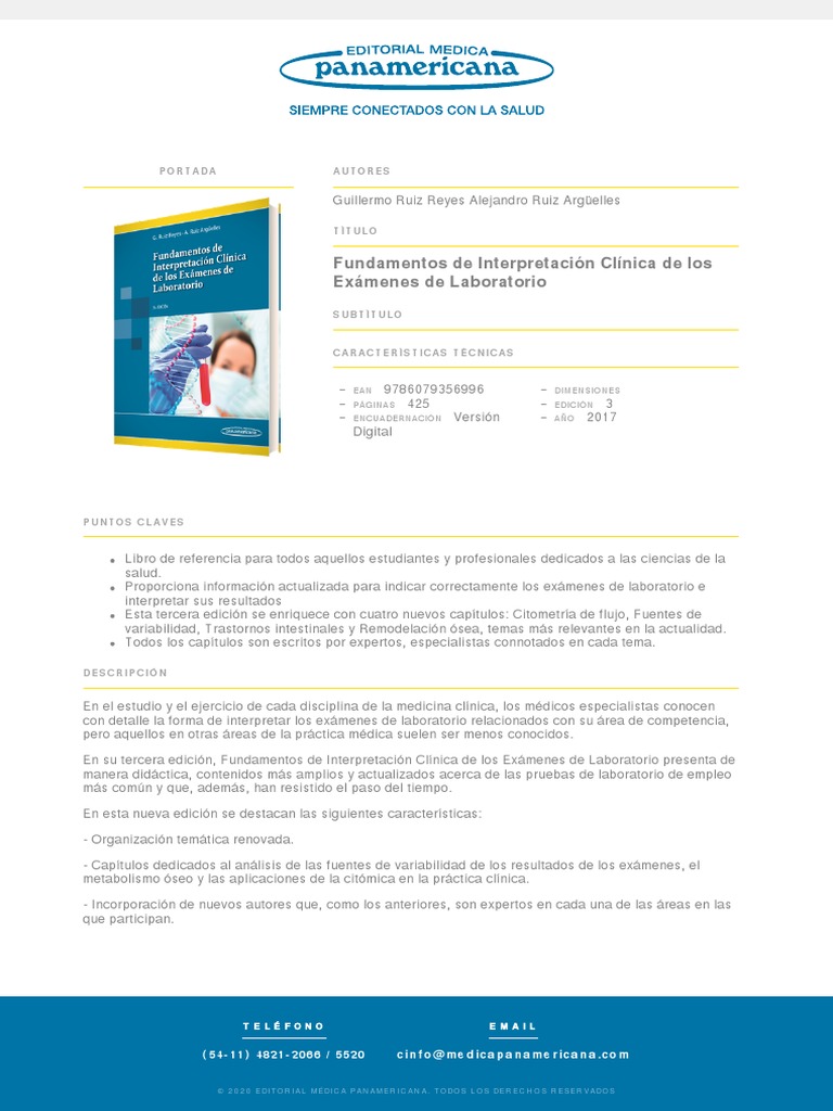 Fundamentos de Interpretación Clínica de Los Exámenes de Laboratorio | PDF | Laboratorios ...