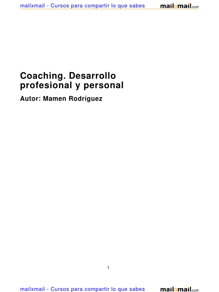 Coaching Desarrollo Profesional Personal 20439 Completo | PDF