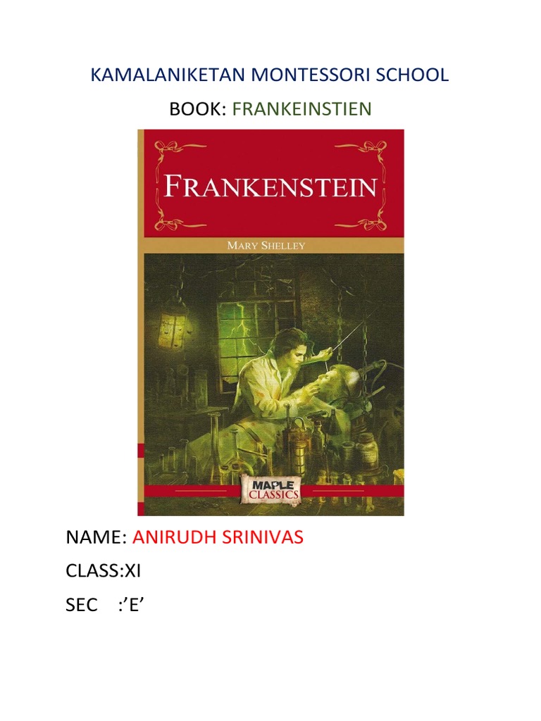 Frankenstein Novel Summary Under 40 Characters | PDF | Frankenstein ...
