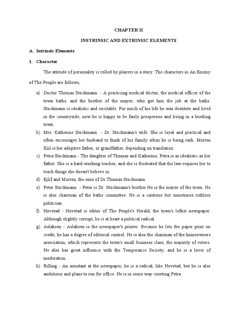 Int and Ext Elements An Enemy of The People | PDF